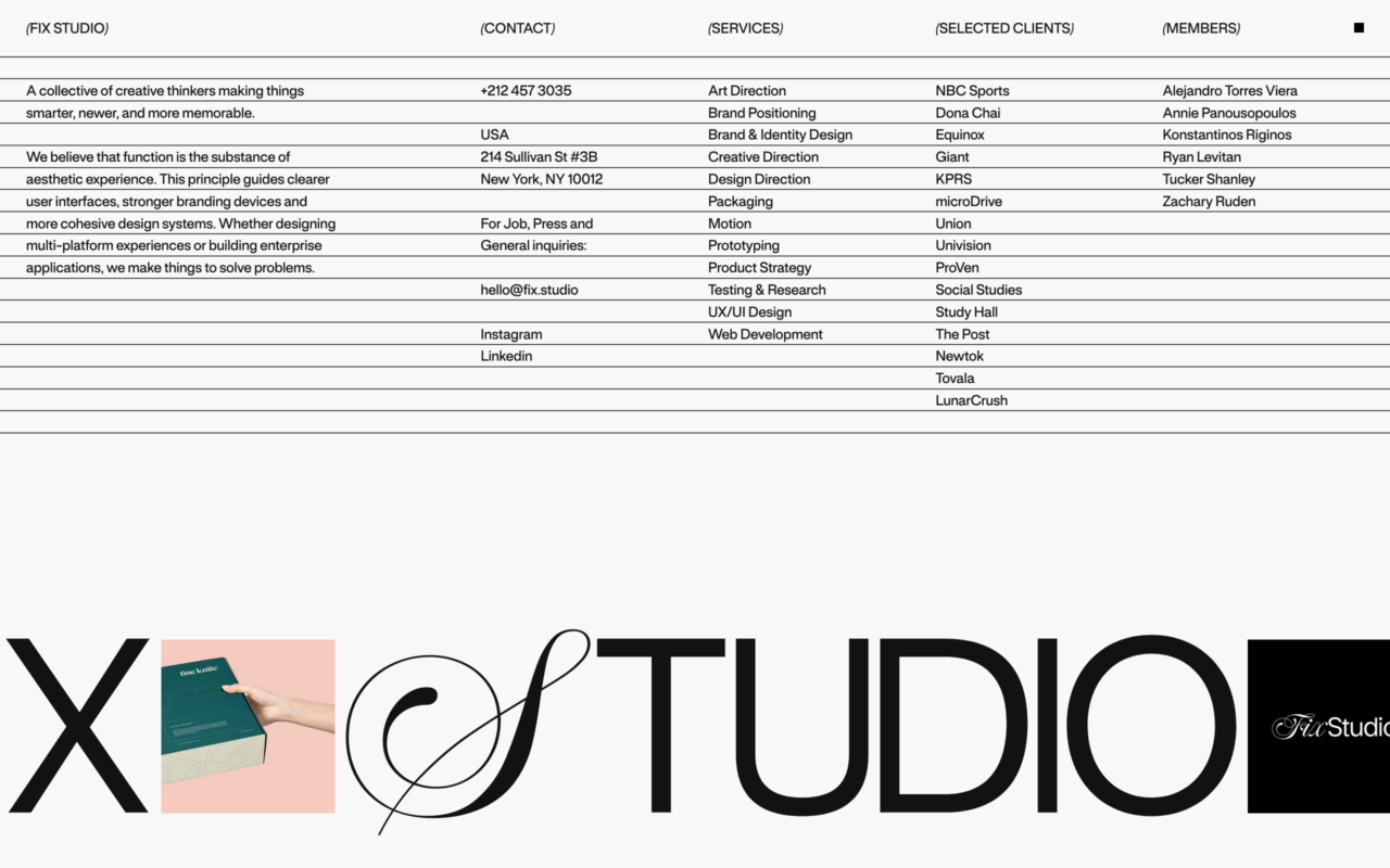 Fix Studio | Brilliant Design Collect