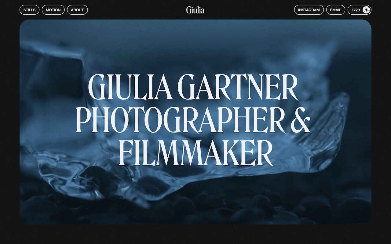 Giulia Gartner — Photographer & Filmmaker | Brilliant Design Collect